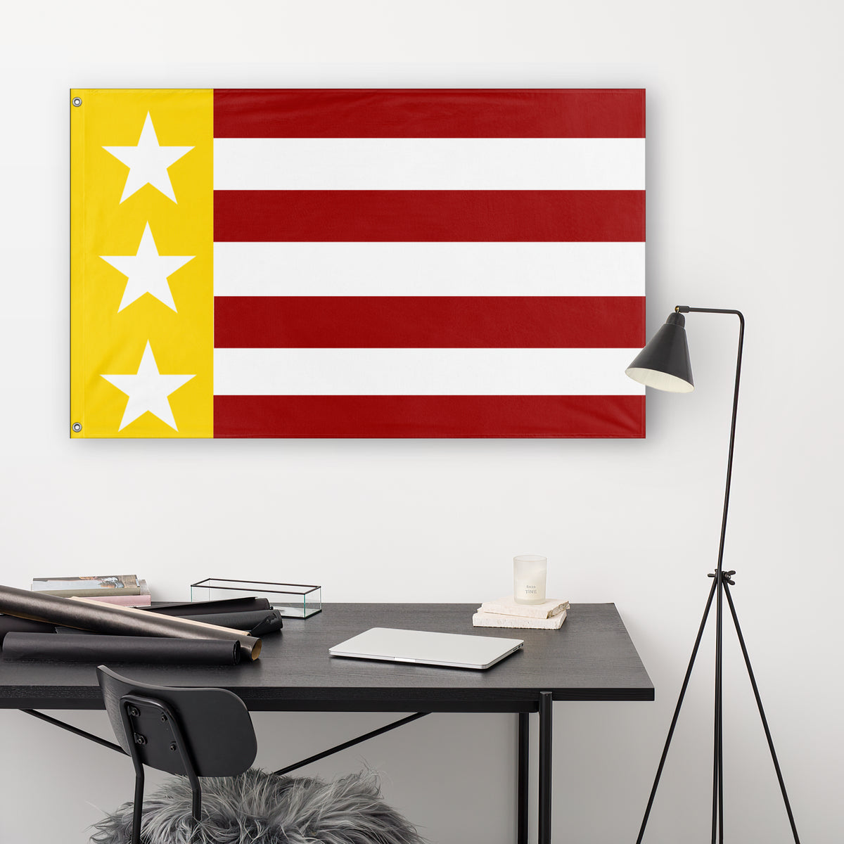 Red, White, and Gold flag (Conor) (Hidden) – Flagmaker & Print
